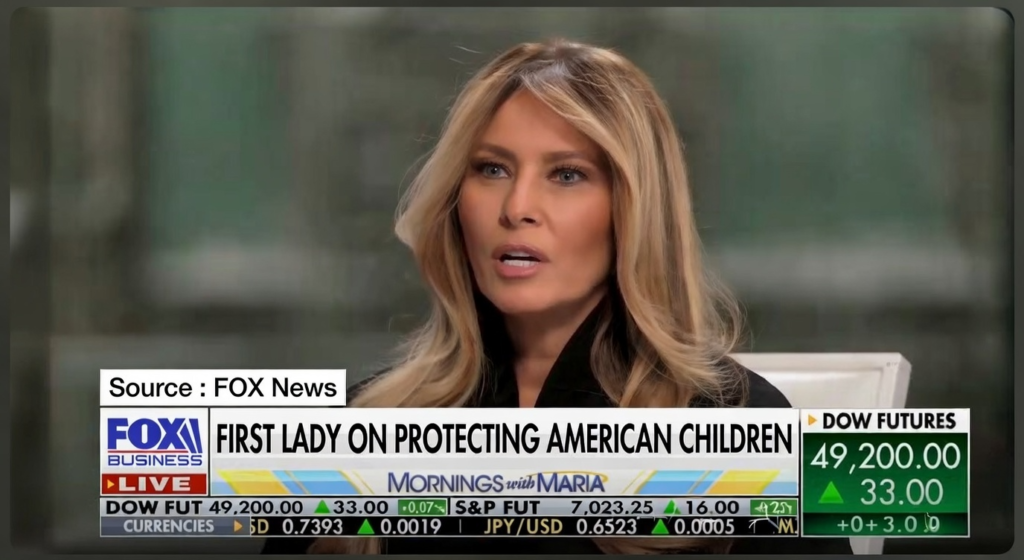First Lady Melania Trump Discusses AI Initiatives and Child Protection ...